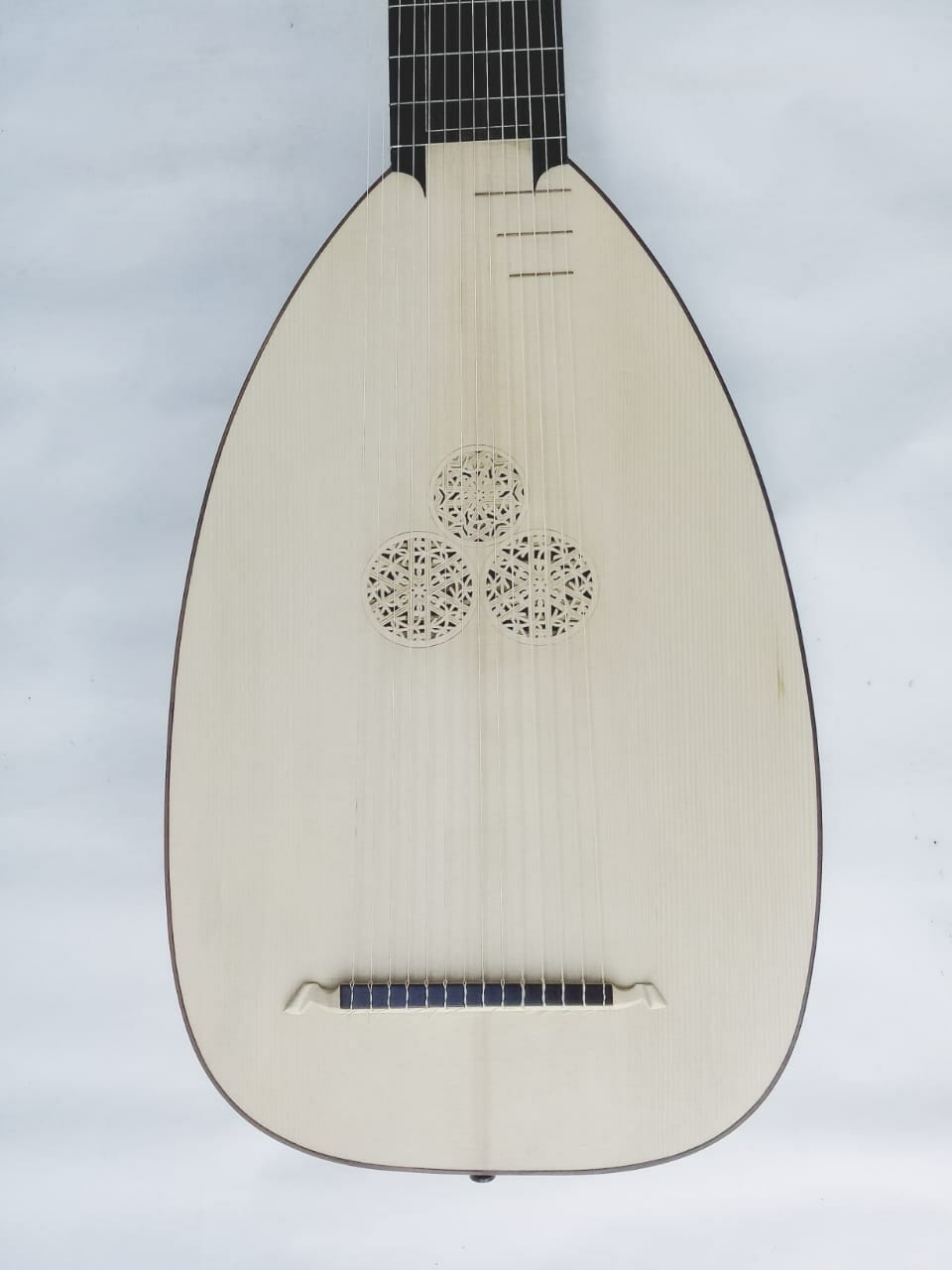 Theorbo based on a model by Matteo Sellas (1635) by Esteban Pérez ...